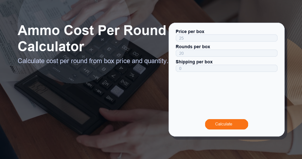 Ammo Cost Per Round Calculator - gunsnfreedom.com