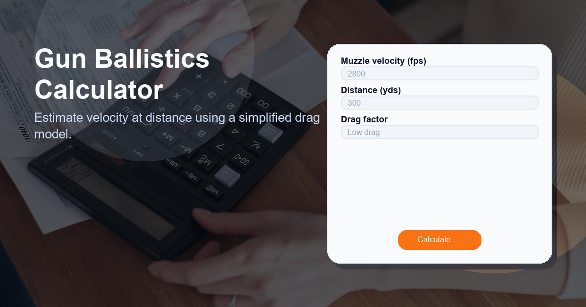 Gun Ballistics Calculator - gunsnfreedom.com